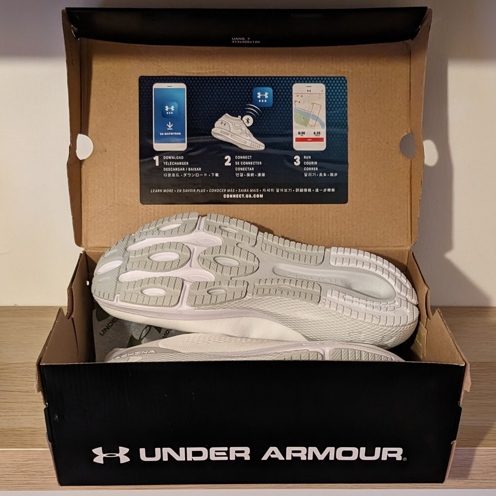 UNDER ARMOUR Mens White HOVR Machina 3 Hover Running Trainers UK 8.5 ...