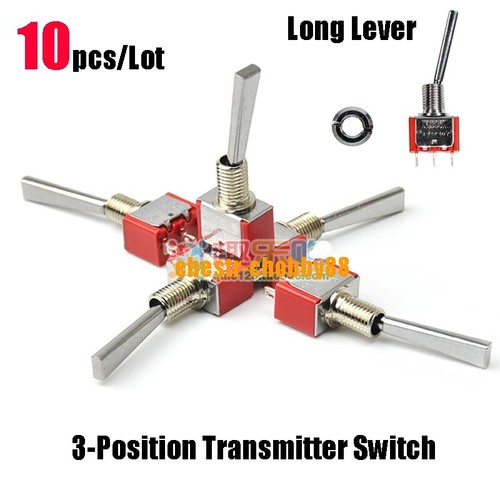 10Pcs 3-Position Long Toggle Switch For Wakera Flysky RadioLink AT9S Transmitter | eBay