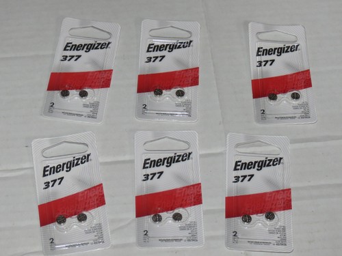 w1 Energizer 377 Silver Oxide Button Cell Battery (lot of 6) Exp 03/ ...