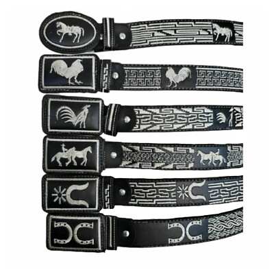 AUTHENTIC MEXICAN WESTERN cinto charro piteado Hand-braided BELTS ...