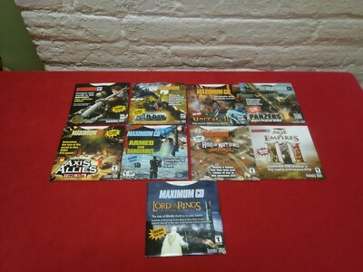 Lot of 9 Maximum CD Vintage PC Demo Disc 2003-2005 Lord of the Rings ...