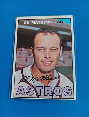 1967 Topps Baseball Ed Mathews Houston Astros Card #166 HOF | eBay