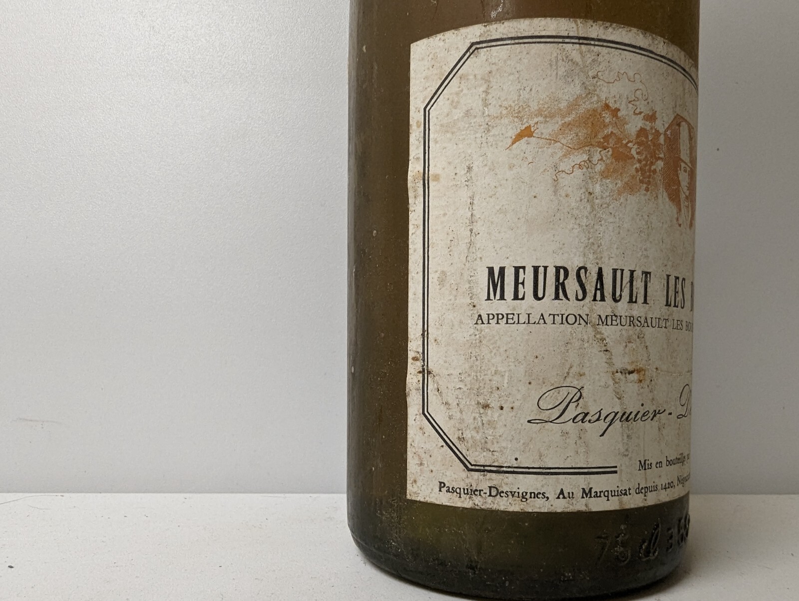 RARE - MEURSAULT - 1979 - LES BOUCHERES - 46 ans - PASQUIER DESVIGNES ...