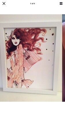 Henri Bendel Signed Izak Zenou Limited Edition Bendel Girl 16” X 22 ...