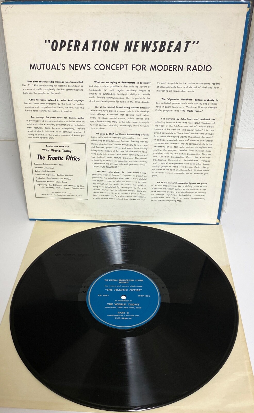 ELVIS PRESLEY Mutual Broadcasting System Presents THE FRANTIC FIFTIES ...