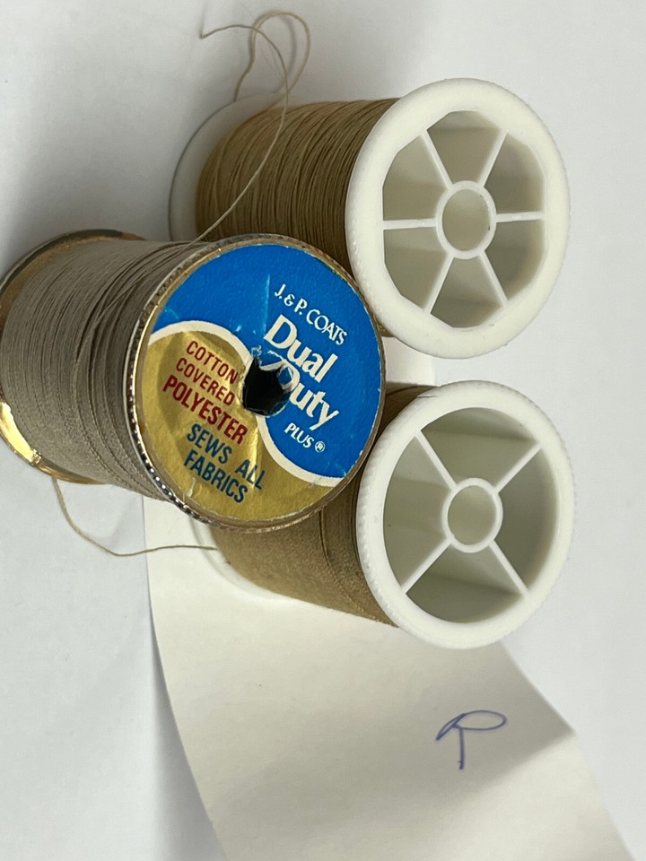 GOLD THREAD 3 SPOOLS 1 IS J&P COATS DUAL DUTY, OTHER 2 UNBRANDED | eBay