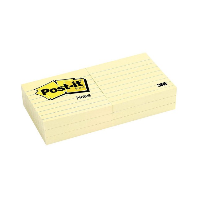 Post-it Notes 3 X 3in Canary Yellow Lined 6-pads/pack Sticky Note Pads ...