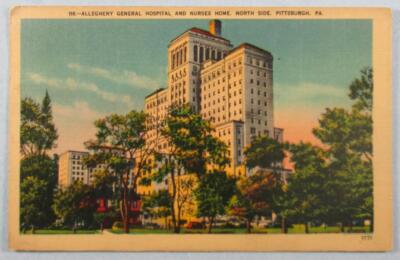 Allegheny General Hospital & Nurses Home, Pittsburgh, PA Postcard ...