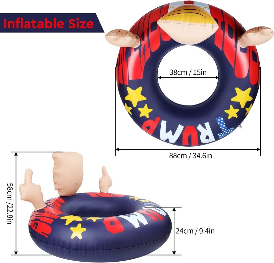 Large Pool Float Donald Trump Summer Giant Presidential Inflatable ...