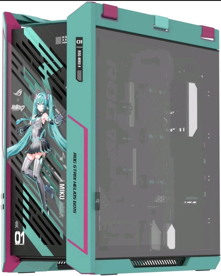*LIMITED* ASUS ROG Strix Helios II HATSUNE MIKU EDITION Computer Case ...