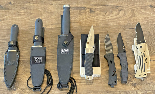 SOG Knives LOT - Government S13, Pentagon, NW Ranger, SOGwinder II, etc ...