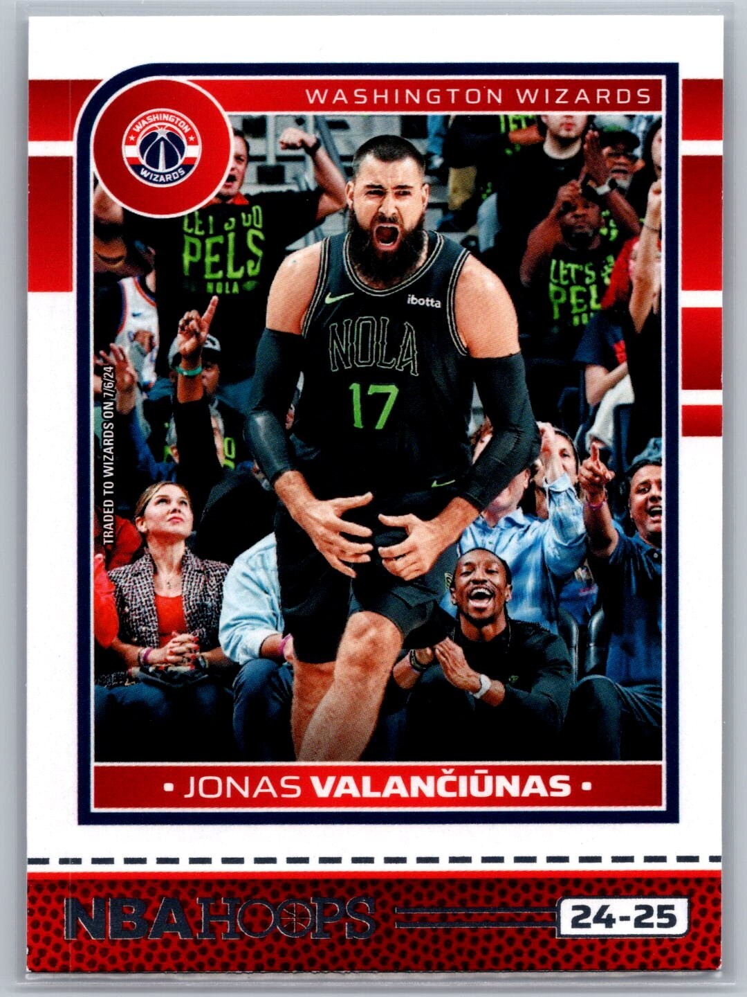 2024-25 Panini NBA Hoops - #229 Jonas Valanciunas Washington Wizards ...