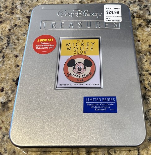 SEALED! Walt Disney Treasures: The Mickey Mouse Club DVD 2-Disc Limited ...