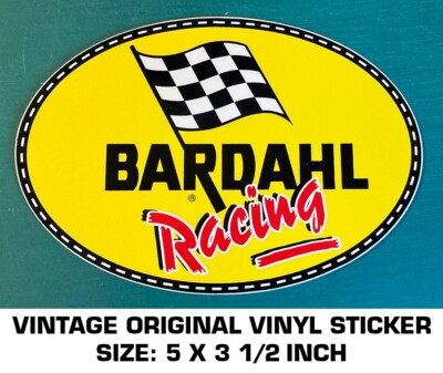 BARDAHL RACING ADDITIVES AND OILS VINTAGE ORIGINAL VINYL DECAL STICKER ...