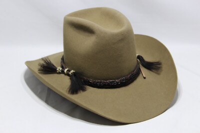 Vtg 101 RANCH XXX Beaver 6 1/2 Hat HORSEHAIR HEADBAND Western Cowboy ...