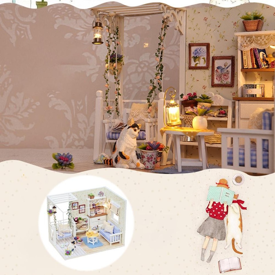 DIY Miniature House Kit – Mini Doll House Model Tiny Home Build Diorama ...