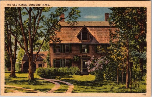 Concord MA-Massachusetts, The Old Manse, Hawthorne Home Vintage ...