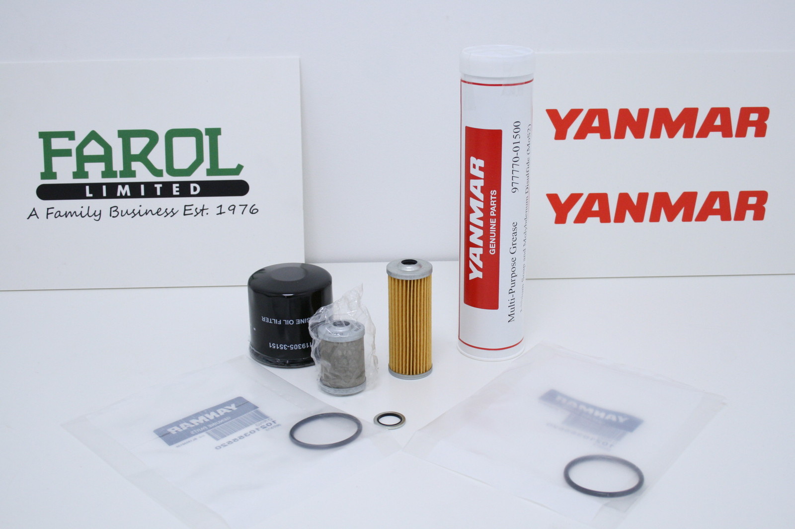Genuine Yanmar Engine Service Filter Kit ABB004-00 250H 750H SV15 Oil ...