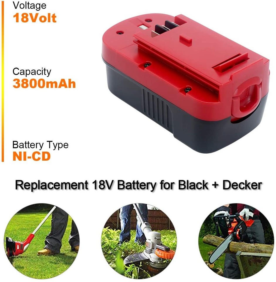 2Pack HPB18 Battery replace for Black and Decker 18 Volt Cordless Power ...