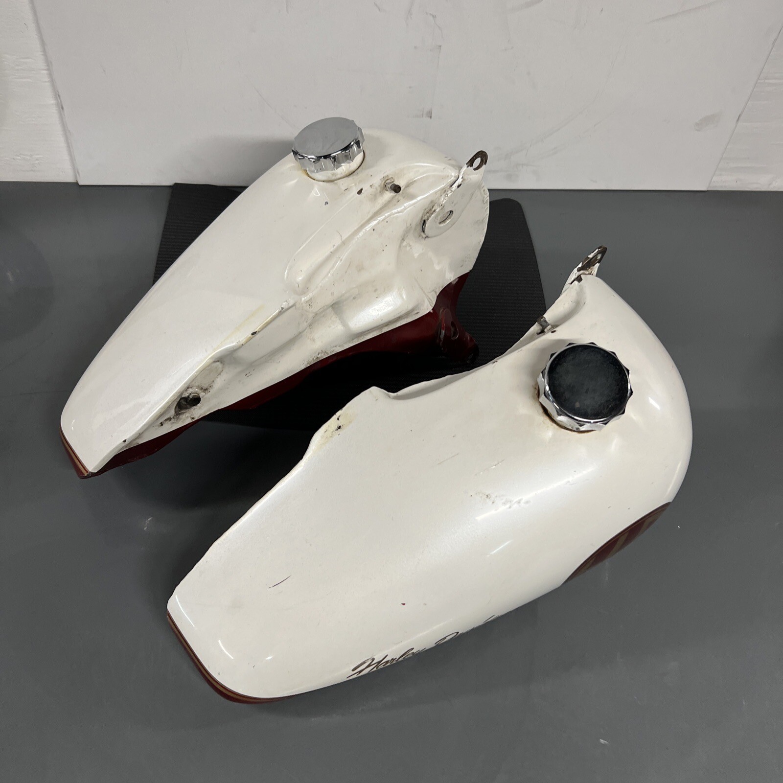 1971-1983 Harley Davidson Shovelhead 5 Gallon Split Tanks Gas Tank FX ...