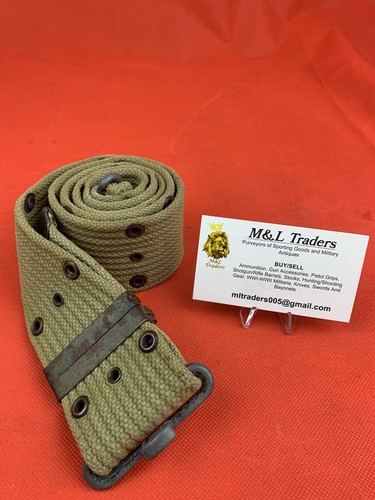 Original WW2 US M1936 Pistol Belt USGI Webbed Belt Field Gear European ...