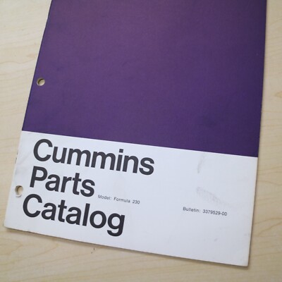 CUMMINS FORMULA 230 Diesel ENGINE Parts MANUAL book catalog list spare ...