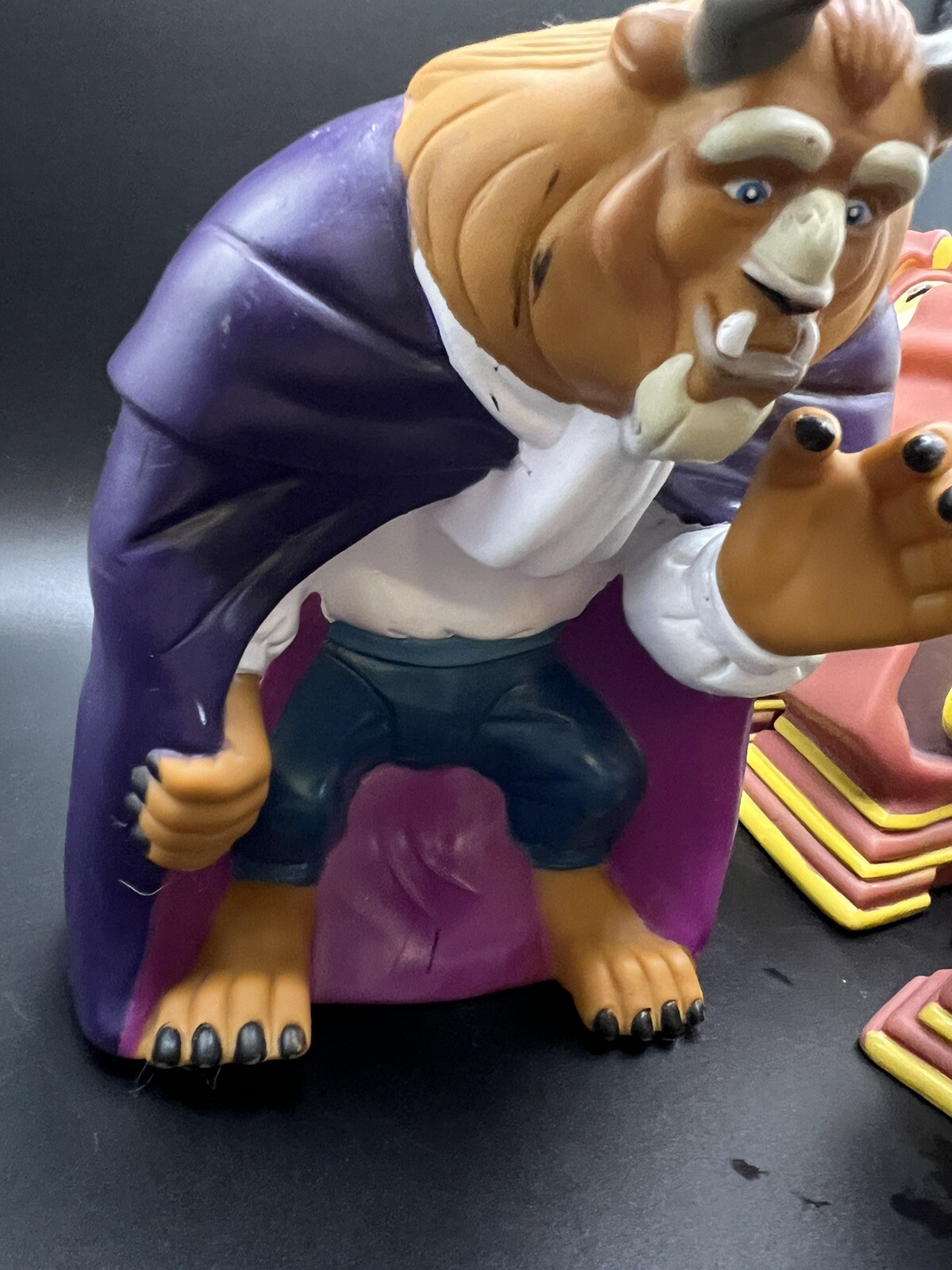 Beauty and the Beast VTG Rubber Hand Puppets Pizza Hut 1992 Beast Chip ...