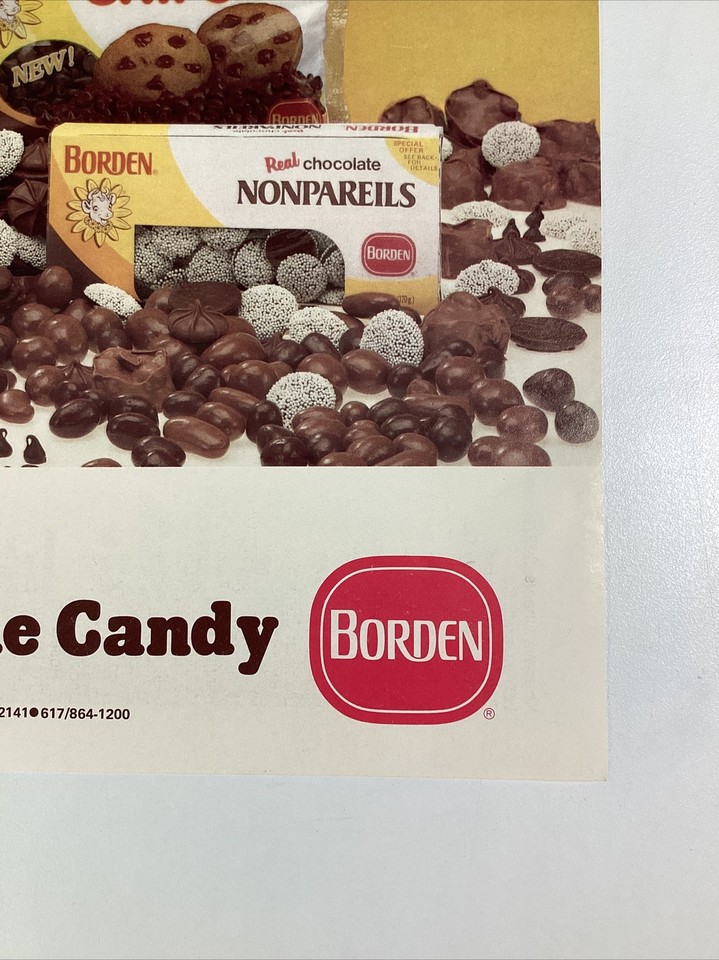 Borden Candy Print Ad Original Vintage 1980 Rare VHTF Chocolate ...