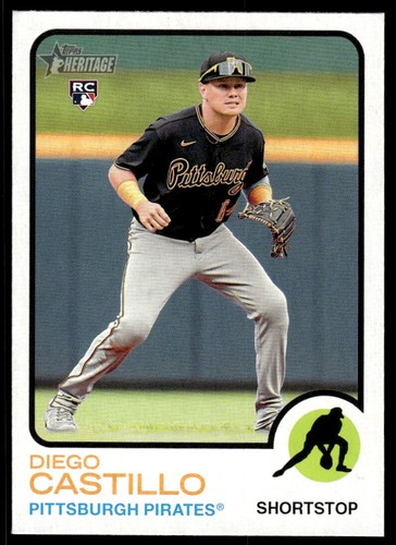 2022 Topps Heritage High Number Diego Castillo Rookie Pittsburgh ...