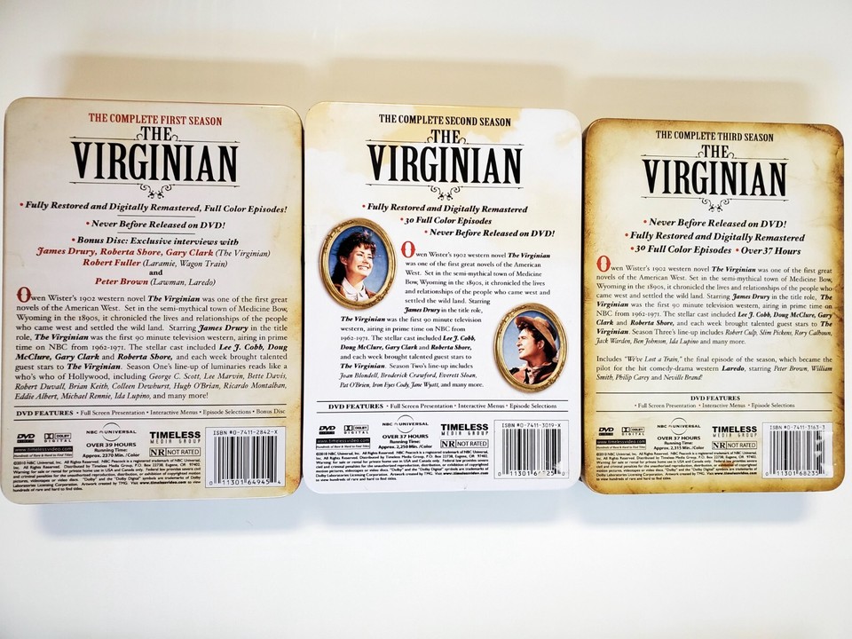 The Virginian Seasons 1-9 (87 DVDs) RARE- METAL TIN BOX COLLECTION | eBay