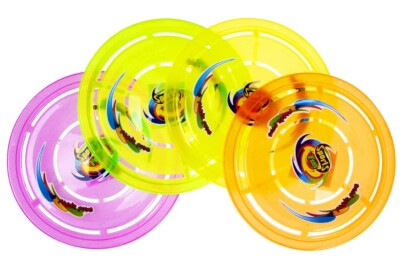 4 x Frisbee Flying Disc 20cm 4 Neon Farben Fliegende Scheibe ...