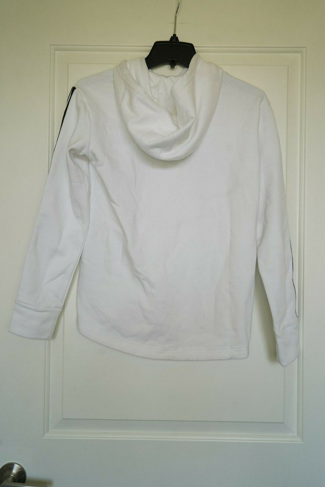 Adidas White Logo Brand Hoodie Casual Cool Men's Size Small Good Used ...