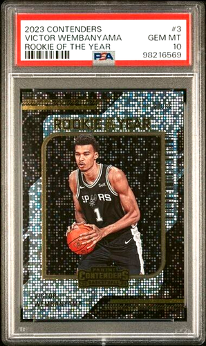 PSA 10 Victor Wembanyama 2023-24 Contenders Rookie of the Year #3 Wemby ...