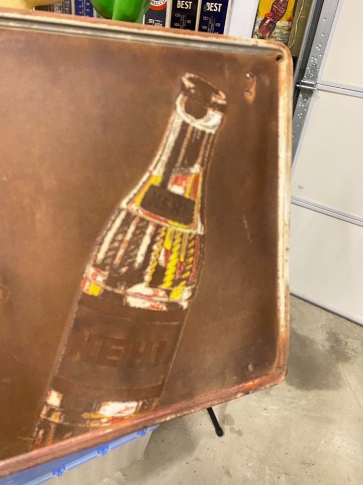 Vintage Original Patina Nehi Sign 54" x 18" SODA COLA GAS OIL | eBay