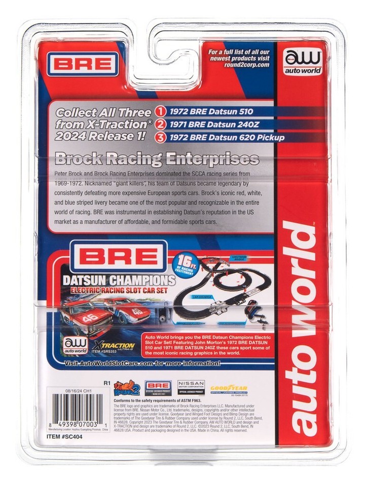 72' Datsun 510 Brock Racing Enterprises X-Traction Auto World Electric ...