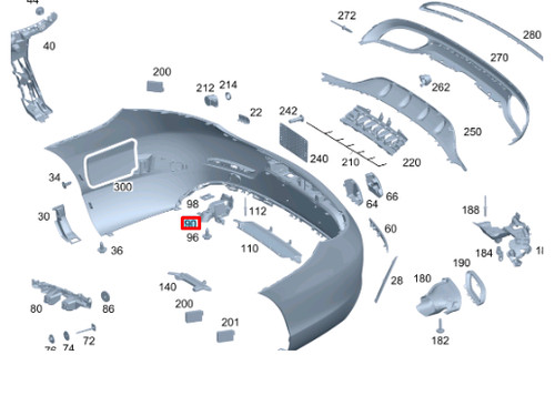 MERCEDES-BENZ C W205 REAR RIGHT LOWER BUMPER BRACKET A2058854214 | eBay