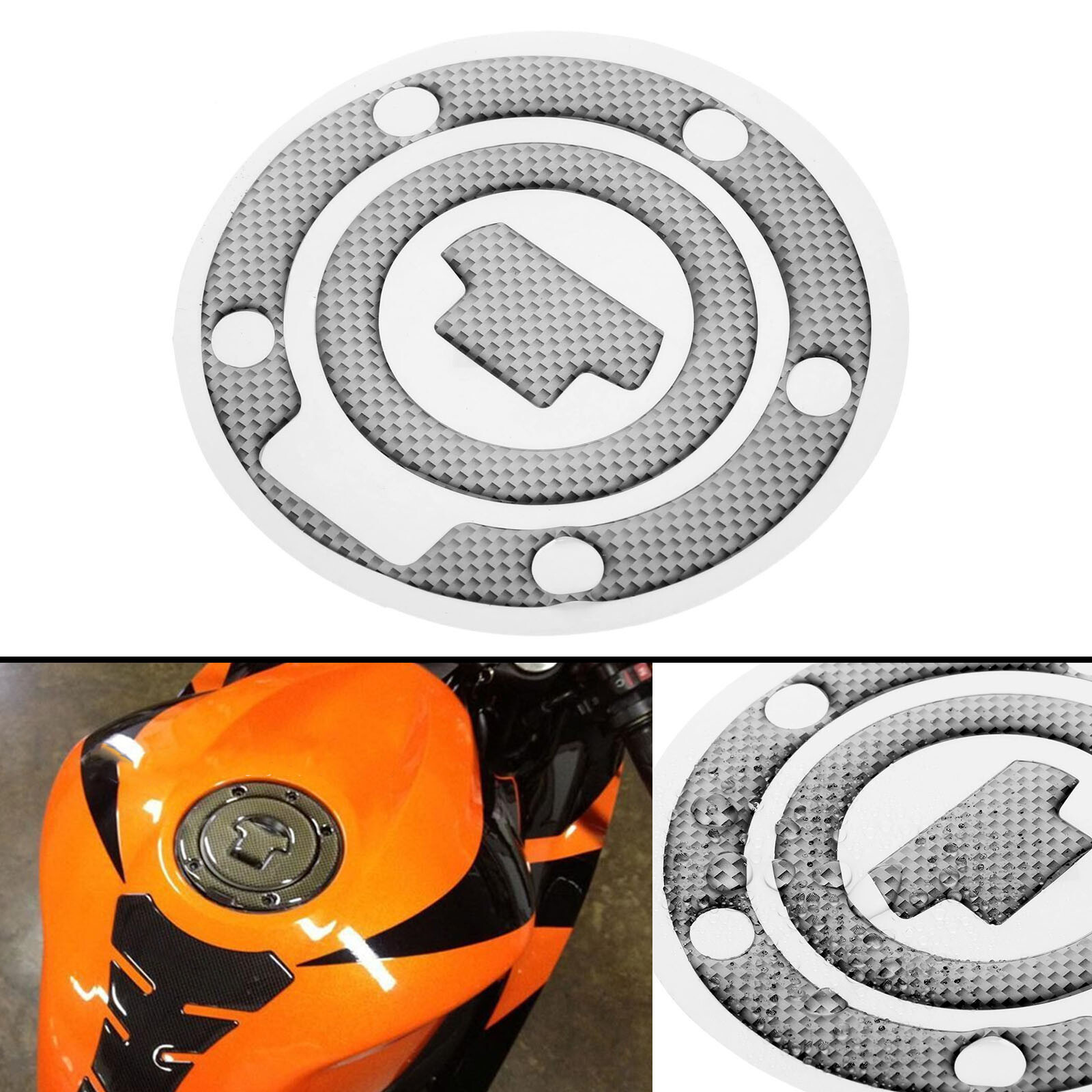 1Pc Fuel Gas Cap Cover Pad Sticker for YAMAHA YZF R6 2003-2010 R6S 2003 ...