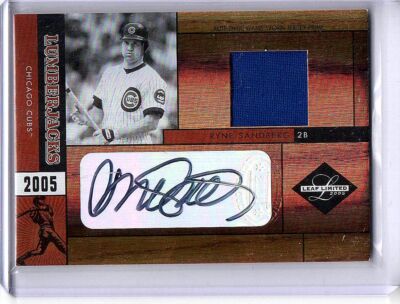 Ryne Sandberg 2005 Leaf Limited Lumberjacks Patch Autograph Cubs #LJ-35 ...