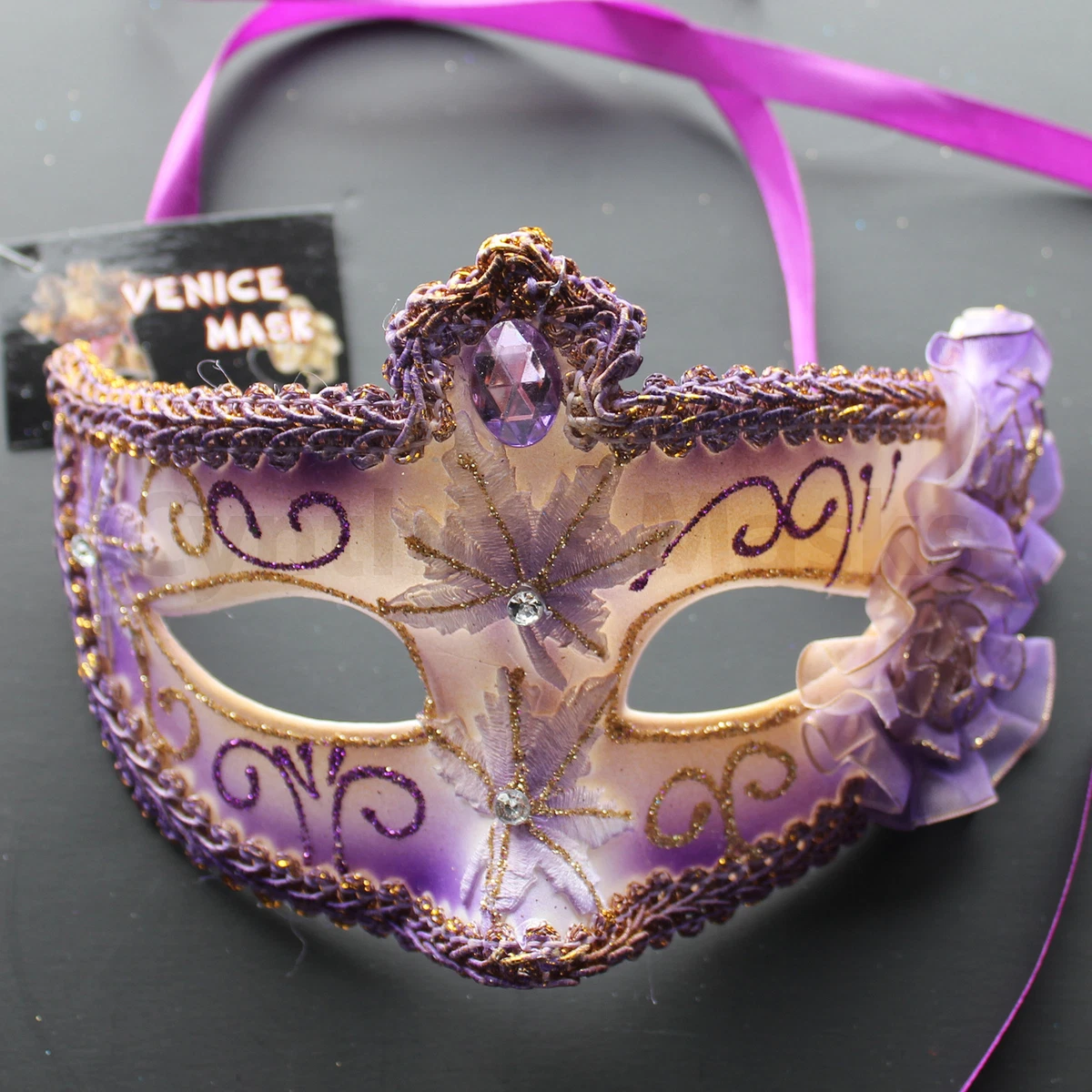 Purple And Gold Masquerade Masks