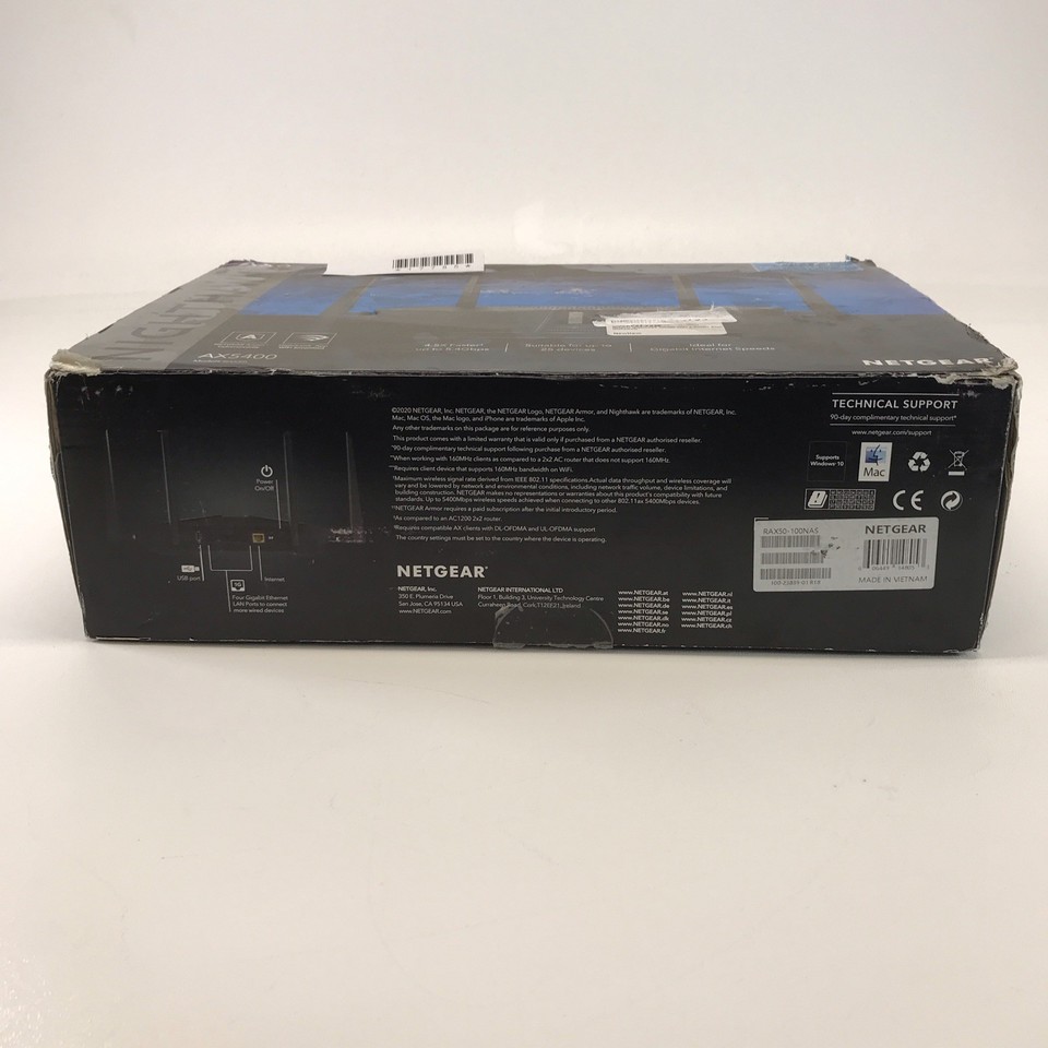 NETGEAR Nighthawk 6-Stream Dual-Band WiFi 6 Router (RAX54S), AX5400 ...