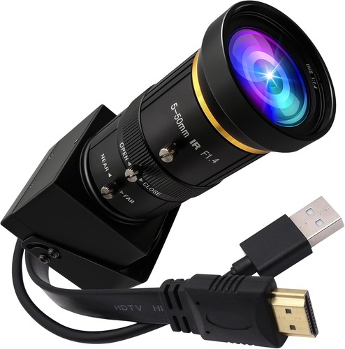 ELP 4K USB HDMI USB Camera Manual Zoom Webcam Variable Focus PC Camera ...