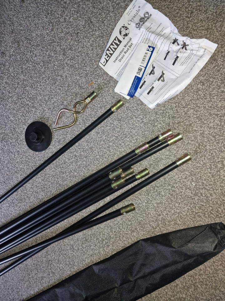 Drain Rod Set X14 Cleaning Unblock Drainage Worm Screw Plunger with ...