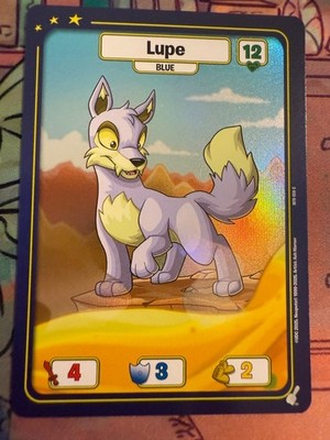Neopets Battledome TCG War for the Obelisk FOIL Blue Lupe | eBay