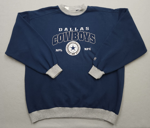Vintage Dallas Cowboys Sweater Mens XL Blue Gray Pullover Sweatshirt ...