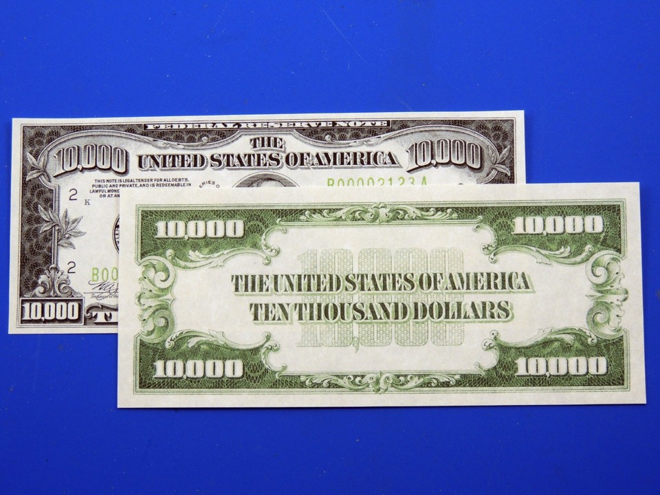 Reproduction $10,000 1934 FRN US Paper Money Currency Copy | eBay