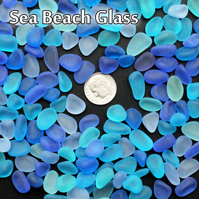 blue beach sea glass cobalt aqua 20 pieces mixed color lot bulk fish ...