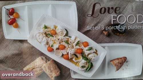 GENUINE Over and Back Set Porcelain Platters Free Fast Postage ...