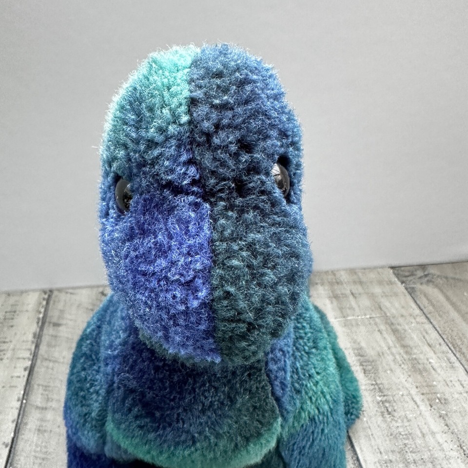 Rare Ty Bronte Brontosaurus Green Blue Dinosaur beanie plush buddy 1999 ...