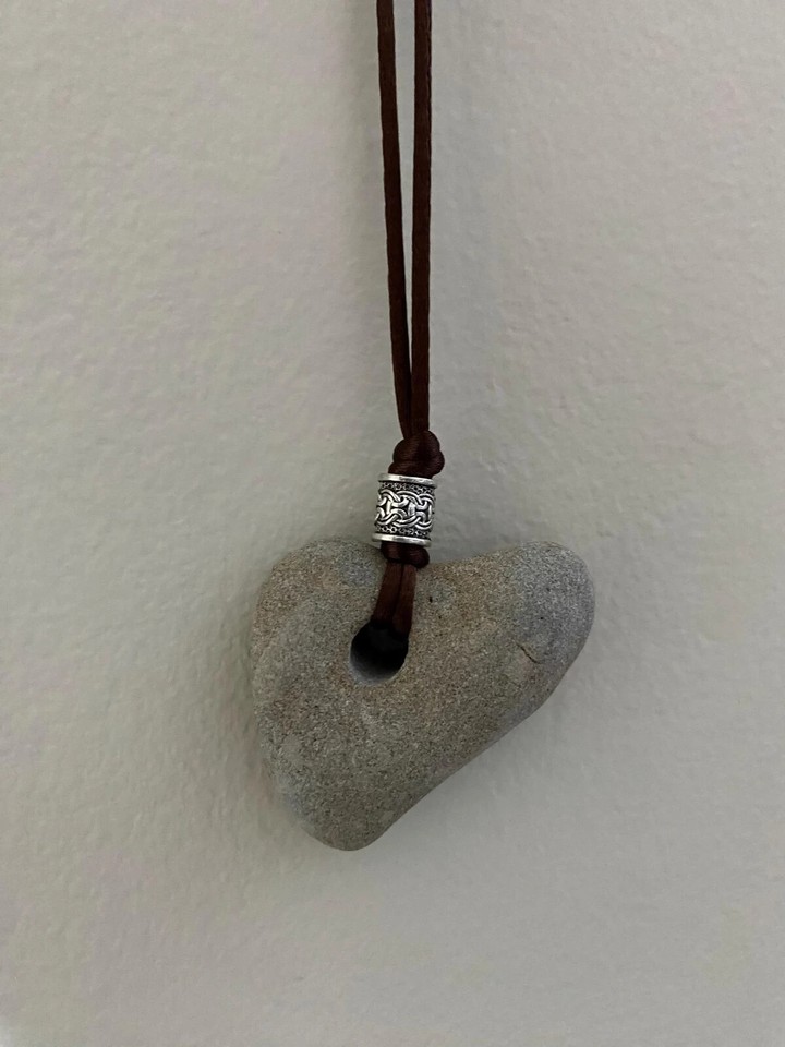 Hag Stone Pendant Necklace Amulet Protection Natural Holey Stone Odin ...