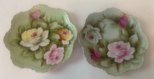 Set Of 2 Vintage Lefton China Floral Plates # 119 Hand Painted, Japan ...